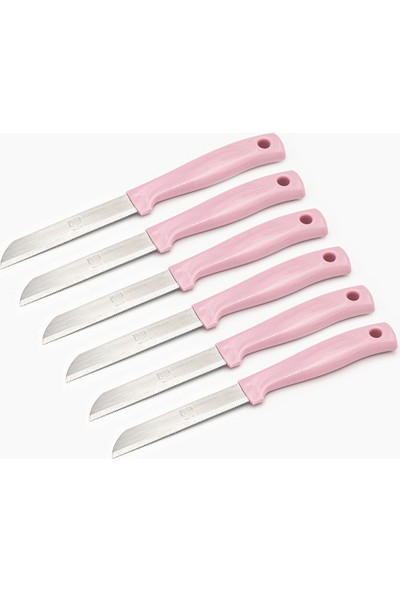 Solingen Sebze ve Meyve Bıçağı 6'lı Açık Pembe Solingen Sebze ve Meyve Bıçağı 6'lı Açık Pembe