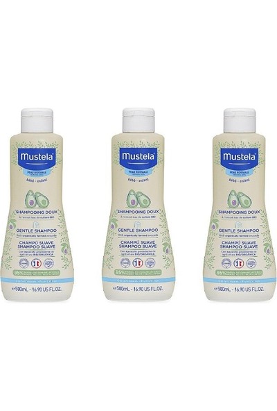 Mustela Gentle Shampoo Bebek Şampuanı 500 ml * 3 Adet