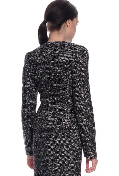 House Of Camellia Standart Fit Siyah Kadın Ceket