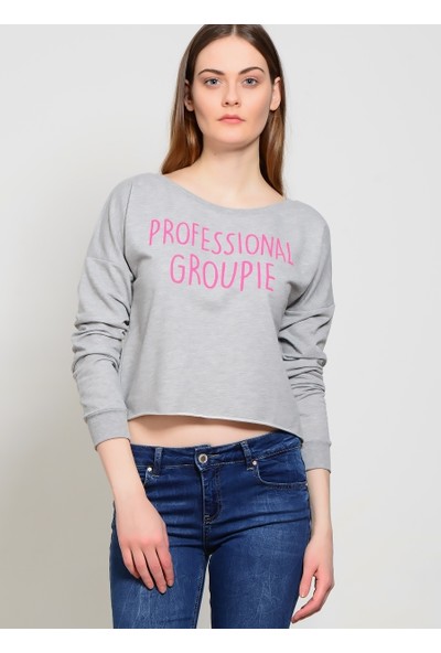 T-Box Füme Melanj Kadın Sweatshirt - 61Tom Prof (K) Swe T-Box Füme Melanj Kadın Sweatshirt - 61Tom Prof (K) Swe