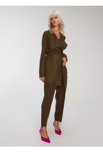 People By Fabrika PFKAW20CK0009 Haki Kadın Ceket