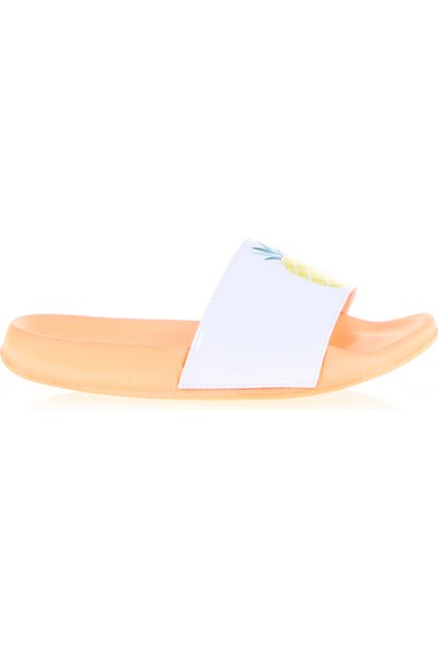 Limon Eva Suni Deri Kız Çoçuk Plaj Terliği