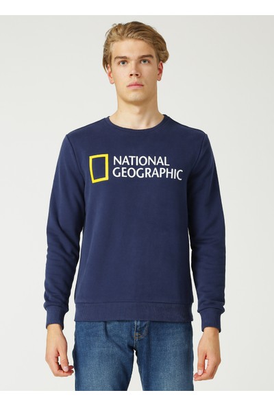 National Geographic Reno Bisiklet Yaka Uzun Kollu Baskılı Lacivert Erkek Sweatshirt National Geographic Reno Bisiklet Yaka Uzun Kollu Baskılı Lacivert Erkek Sweatshirt