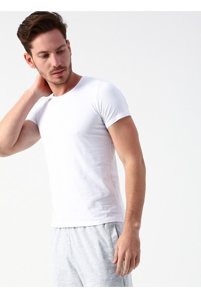 Cotton Bar Bisiklet Yaka Erkek Fanila