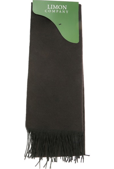 Limon Püsküllü Kahve Erkek Atkı