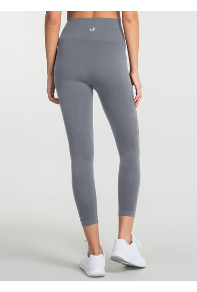Jerf Gela Yüksek Bel, Esnek ve Toparlayıcı Spor Tayt Gri