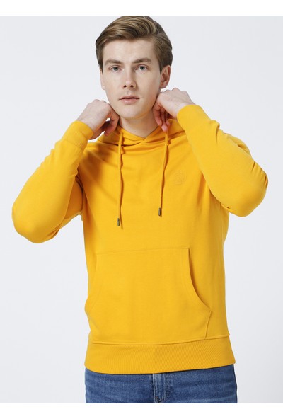 Jack & Jones Kapüşonlu Normal Baskılı Turuncu Erkek Sweatshirt Jack & Jones Kapüşonlu Normal Baskılı Turuncu Erkek Sweatshirt