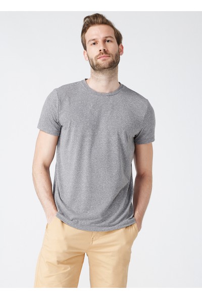 Limon Bisiklet Yaka Basic Erkek T-Shirt