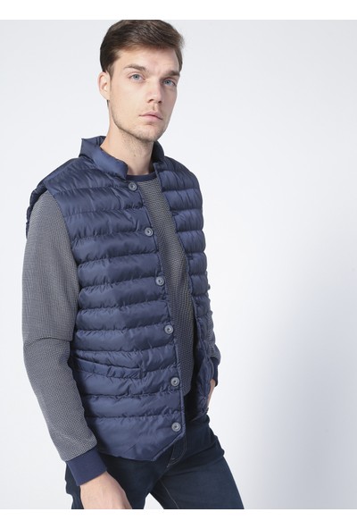 Fabrika Comfort Ceket Yaka Regular Fit Lacivert Erkek Yelek Fabrika Comfort Ceket Yaka Regular Fit Lacivert Erkek Yelek