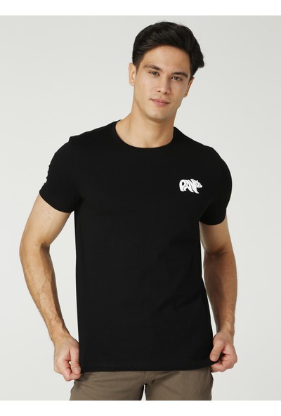 National Geographic Siyah Bisiklet Yakaerkek T-Shirt