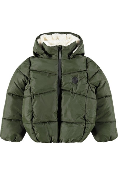 Name It Nkmmake Puffer Jac Koyu Yeşil Erkek Çocuk Kısa Şişme Mont