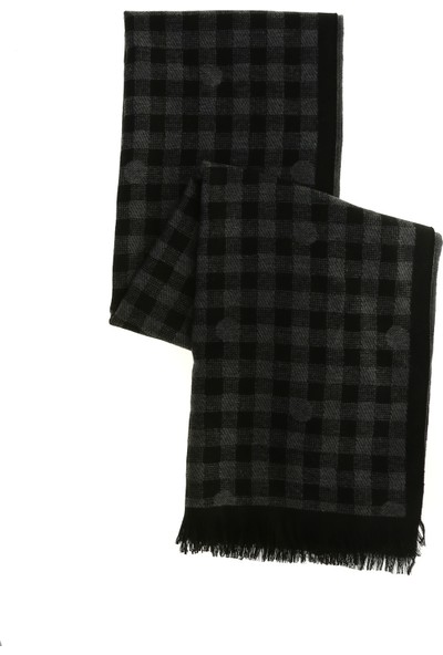 Fabrika FBMDL15 Desenli Siyah Erkek Atkı