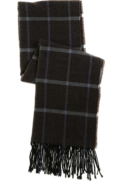 T-Box Desenli Gri - Turuncu Erkek Atkı