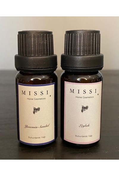 Missi 2'li Yasemin Sandal & Leylak Buhurdanlık Esansı /yağı Missi 2'li Yasemin Sandal & Leylak Buhurdanlık Esansı /yağı