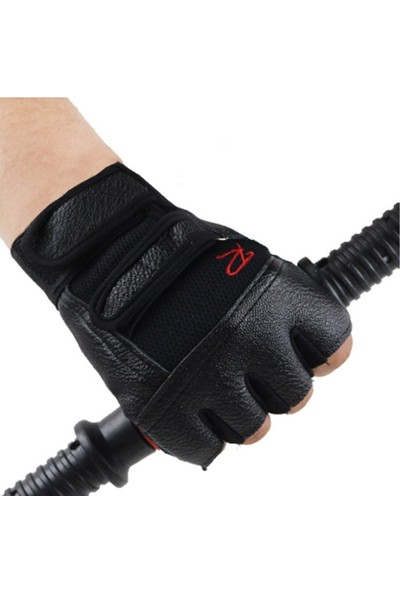 Exiz Ticaret Erkek Kesik Parmak Suni Deri Eldiven