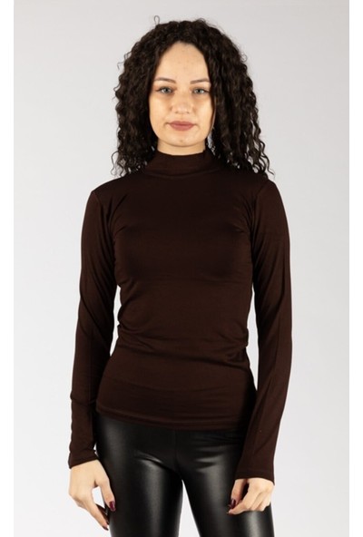 DHN Kadın Balıkçı (Yarım Boğazlı) Uzun Kollu Likralı Penye Body DHN Kadın Balıkçı (Yarım Boğazlı) Uzun Kollu Likralı Penye Body