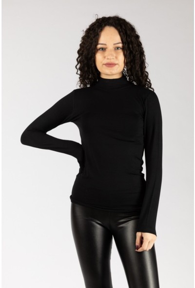 DHN Kadın Balıkçı (Yarım Boğazlı) Uzun Kollu Likralı Penye Body DHN Kadın Balıkçı (Yarım Boğazlı) Uzun Kollu Likralı Penye Body