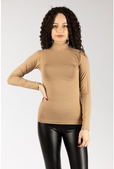 DHN Kadın Balıkçı (Yarım Boğazlı) Uzun Kollu Likralı Penye Body DHN Kadın Balıkçı (Yarım Boğazlı) Uzun Kollu Likralı Penye Body