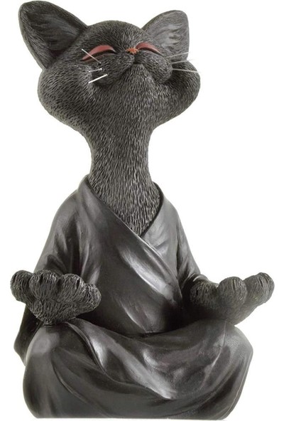 SUME Dekoratif Yoga Yapan Kedi Biblo Meditasyon Kedi Heykeli Ev Dekoru SUME Dekoratif Yoga Yapan Kedi Biblo Meditasyon Kedi Heykeli Ev Dekoru