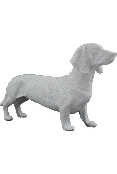 Pol & Art HYK199 Gazete Desenli Köpek Polyester Obje Pol & Art HYK199 Gazete Desenli Köpek Polyester Obje