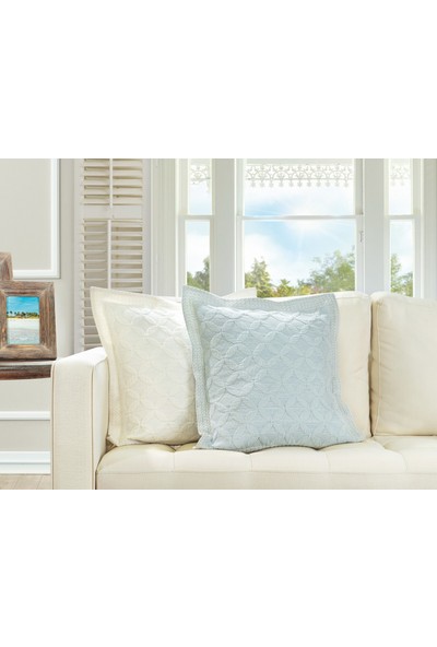 Madame Coco Lure x Kırlent Kılıfı - Mavi - 43 x 43 cm