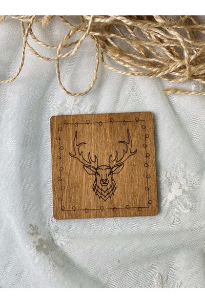 Retrobird Tasarım Bardak Altlığı Ceviz