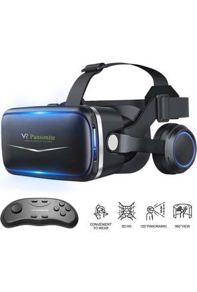 Pansonite Uzaktan Kumandalı Sanal Gerçeklik Gözlüğü Pansonite Uzaktan Kumandalı Sanal Gerçeklik Gözlüğü
