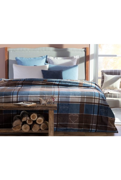 Madame Coco Florida Çift Kişilik Welsoft Baskılı Battaniye - Kahverengi Madame Coco Florida Çift Kişilik Welsoft Baskılı Battaniye - Kahverengi