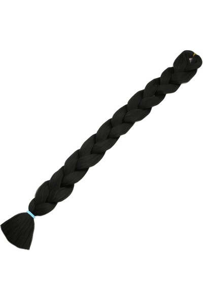 Arzu Peruk Sentetik Örgülük Saç, Afrika Örgüsü, Rasta 165 gr Siyah