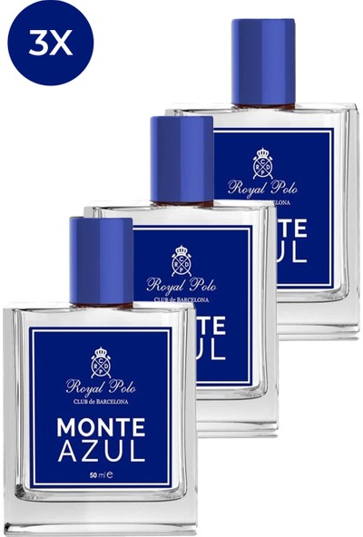 Royal Club De Polo Barcelona Monte Azul EDP 50 Ml Erkek 3'Lü Parfüm Seti 3 Adet Stcc011006 Royal Club De Polo Barcelona Monte Azul EDP 50 Ml Erkek 3'Lü Parfüm Seti 3 Adet Stcc011006