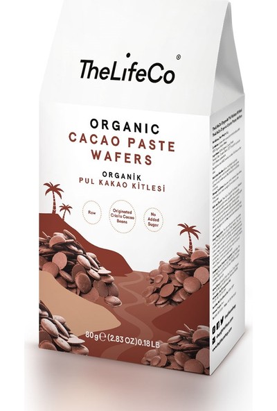 TheLifeCo Organik Pul Kakao Kitlesi 80GR