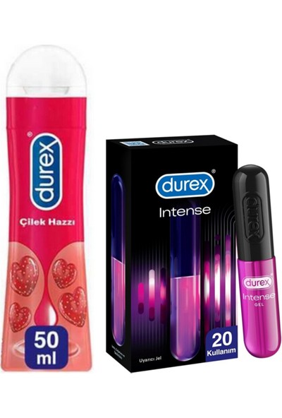 Durex Kayganlaştırıcı Jel Çilek Hazzı 50ML ve Intense Uyarıcı Jel 10ML Durex Kayganlaştırıcı Jel Çilek Hazzı 50ML ve Intense Uyarıcı Jel 10ML