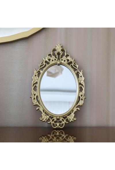Moda Meral Dekoratif Desenli Duvar Aynası Gold Altın Moda Meral Dekoratif Desenli Duvar Aynası Gold Altın