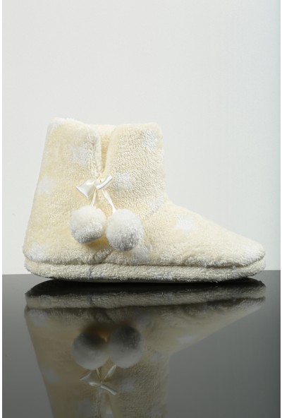 Redplay Yıldız Desenli Kadın Panduf Kışlık Ev Botu Redplay Yıldız Desenli Kadın Panduf Kışlık Ev Botu