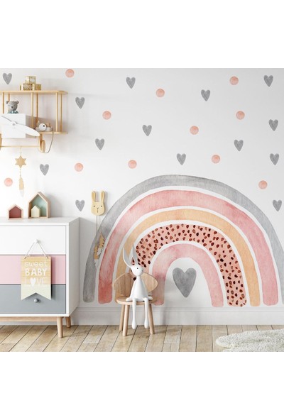 Lismo Kids Suluboya Gökkuşağı Duvar Stickerı