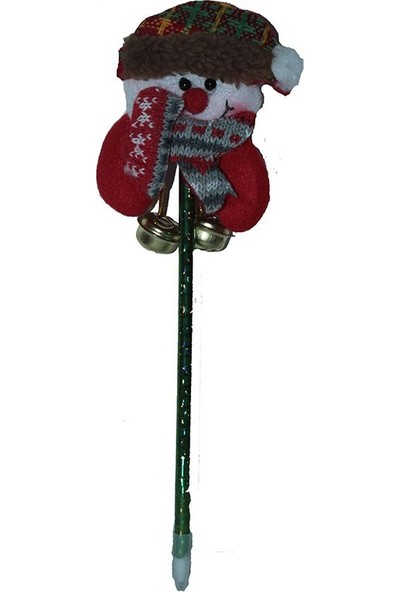 Pandoli Zilli Kardan Adam Figürlü Peluş Tükenmez Kalem Yılbaşı Dekor Süsü 25 cm Pandoli Zilli Kardan Adam Figürlü Peluş Tükenmez Kalem Yılbaşı Dekor Süsü 25 cm