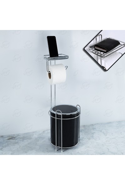 Vip Gross Wc Kağıtlık Yedekli ve Çöp Kovası