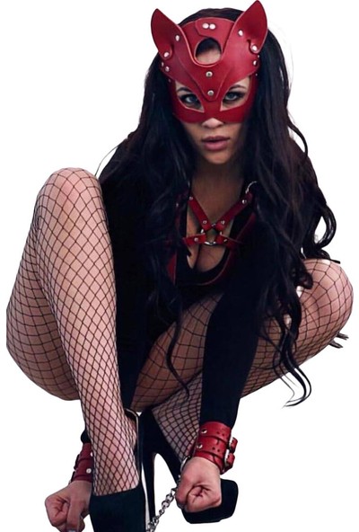 Kadın Fantazi Deri Maske