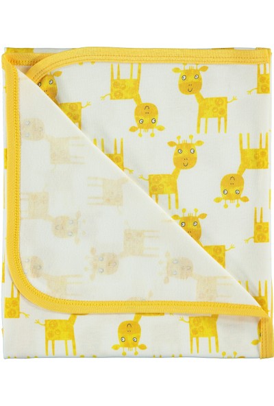 Civil Baby Kız Bebek Tek Kat Battaniye 90X80 cm Sarı