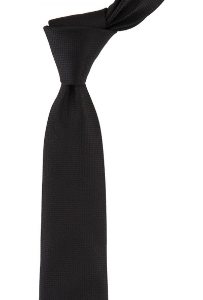 Siyah Düz Desen Slim Kravat SK7601