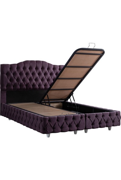 Cesur Viyana Çift Kişilik Baza Başlık Seti, Mor