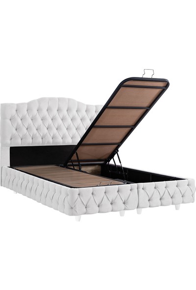 Cesur Viyana Çift Kişilik Baza Başlık Seti, Beyaz