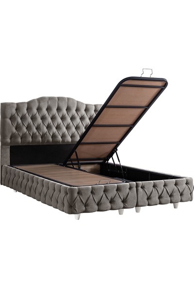 Cesur Viyana Çift Kişilik Baza Başlık Seti, Açık Gri Cesur Viyana Çift Kişilik Baza Başlık Seti, Açık Gri