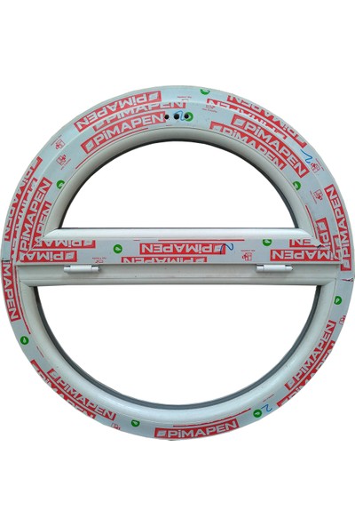 Ykt 90 cm Çapında Yarım Kanatlı Yuvarlak Pimapen (Camsız-Çift Cam Çıtalı)