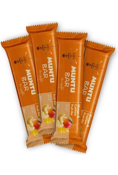 Muntu Mango & Kaju Meyve Barı 35 gr x 12 Muntu Mango & Kaju Meyve Barı 35 gr x 12