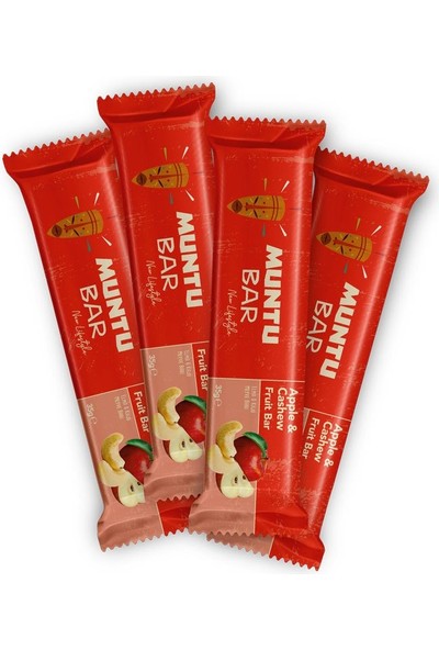 Muntu Elma & Kaju Meyve Barı 35 gr x 12 Muntu Elma & Kaju Meyve Barı 35 gr x 12