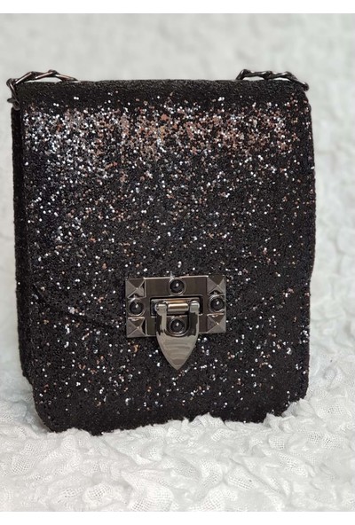 Liva Kadın Portföy Çanta Küçük 21-030 - Liva - Siyah Simli