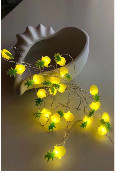 Magicledcorner Ananas Gümüş Tel LED