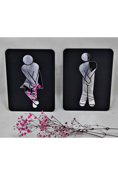 Almıtal Wc Tuvalet Işareti Bay ve Bayan Takım 2'li Yönlendirme Levhası 18 x 12 cm Almıtal Wc Tuvalet Işareti Bay ve Bayan Takım 2'li Yönlendirme Levhası 18 x 12 cm