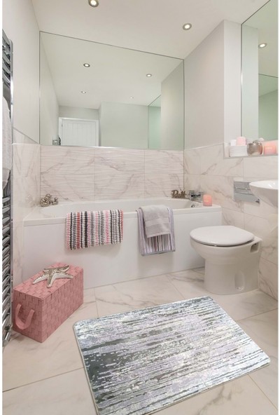 Pandora Halı Yumuşak Dokulu Akrilik Yıkanabilir Banyo Paspas Halısı 70 x 100 Desen1 Pandora Halı Yumuşak Dokulu Akrilik Yıkanabilir Banyo Paspas Halısı 70 x 100 Desen1
